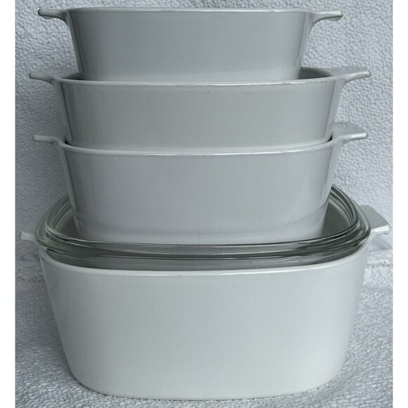 Corningware | Kitchen | Vintage Corning Ware 4 Piece Casserole Dishes ...